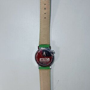 Akteo | Accessories | Rare Story Box Akteo Gardner Watch Green Leather ...
